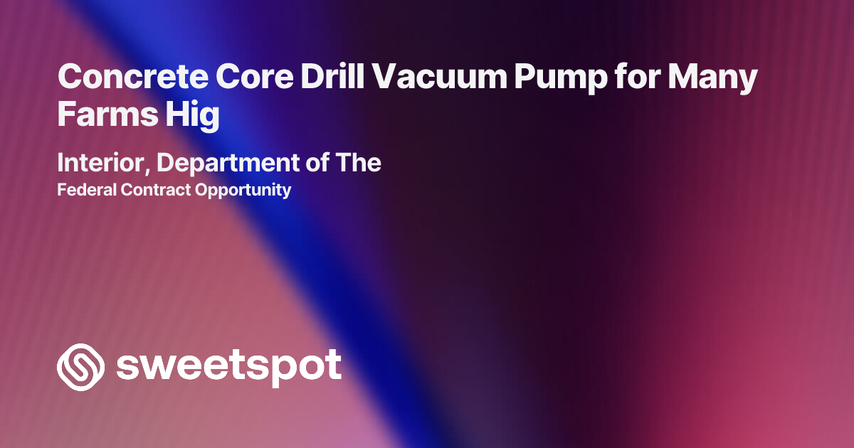 Concrete Core Drill Vacuum Pump for Many Farms Hig