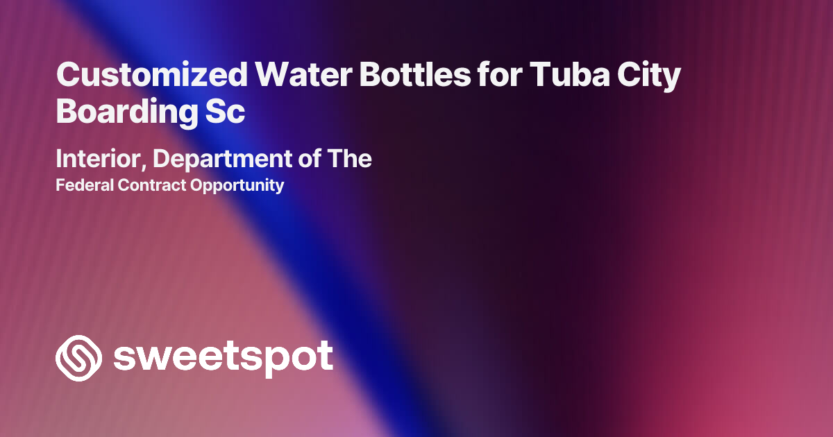 Customized Water Bottles for Tuba City Boarding Sc