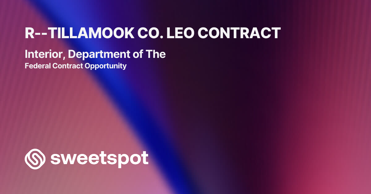 R--TILLAMOOK CO. LEO CONTRACT