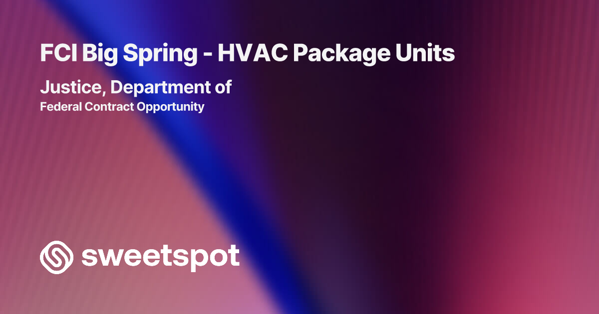 FCI Big Spring - HVAC Package Units