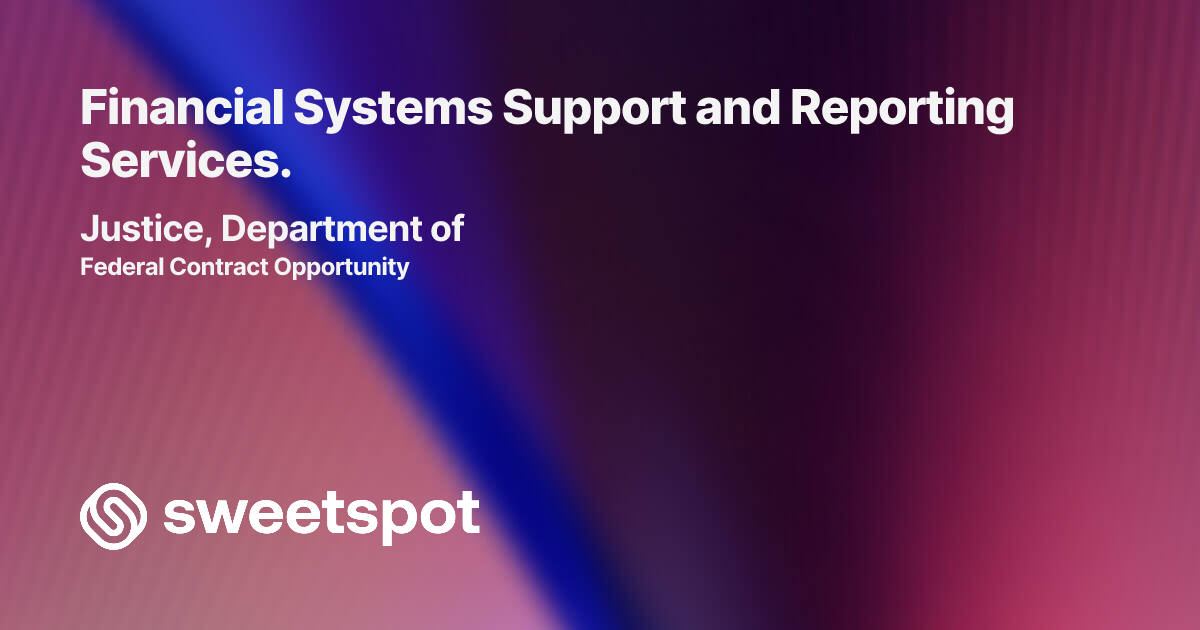 Financial Systems Support and Reporting Services.