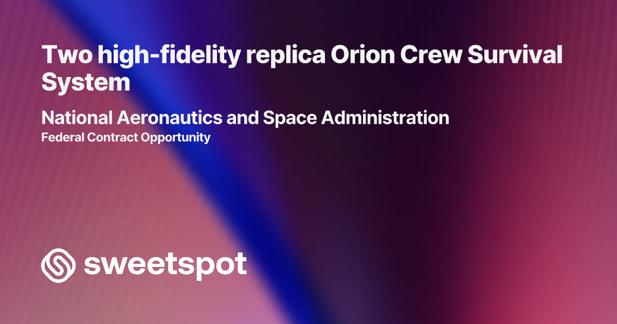 Two high-fidelity replica Orion Crew Survival System