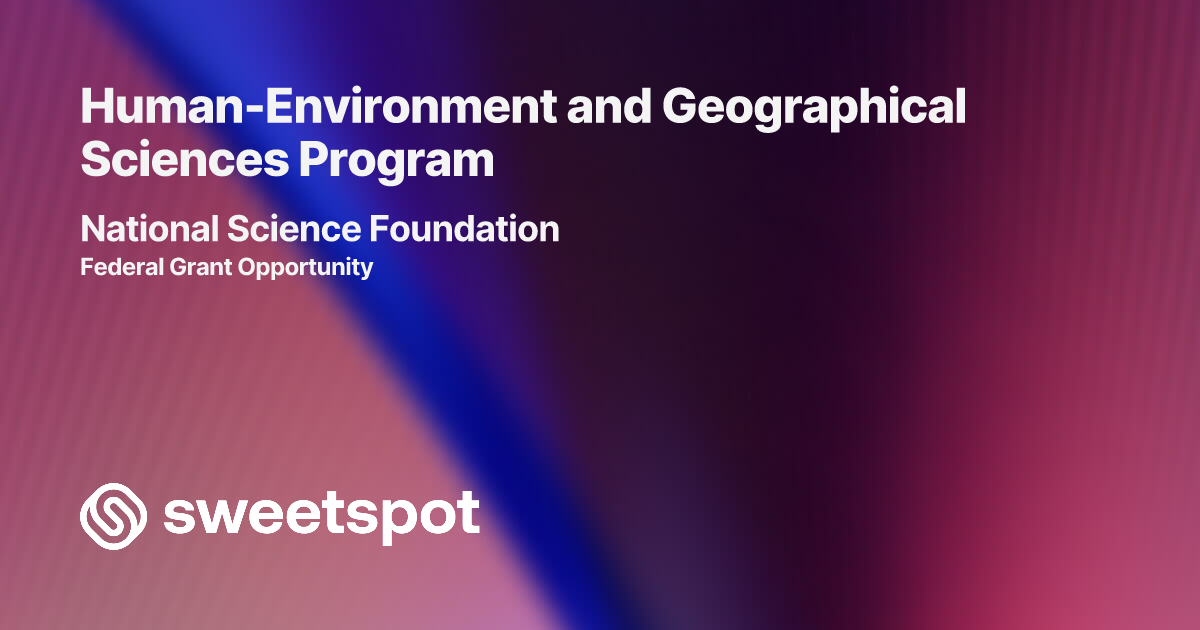 Human-Environment and Geographical Sciences Program