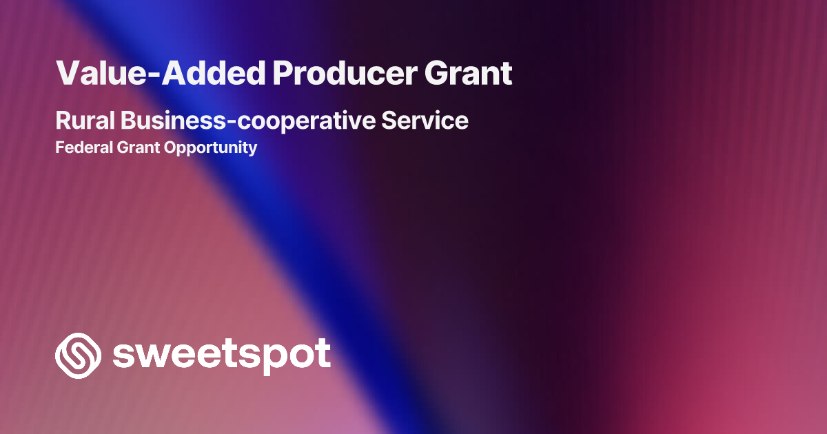 Value-Added Producer Grant