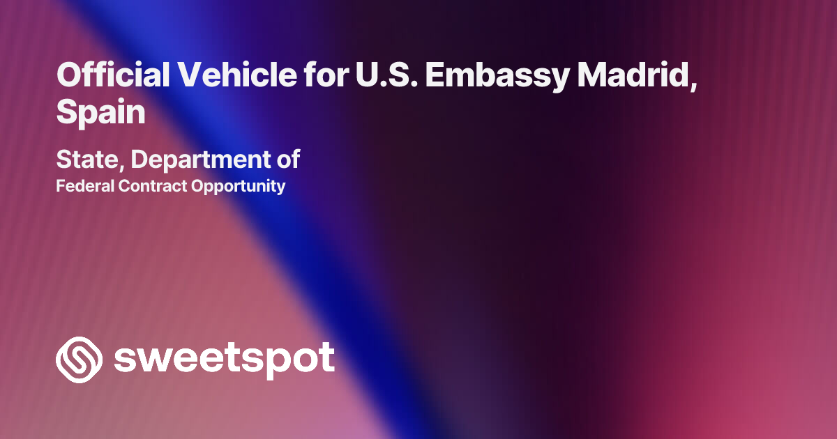 Official Vehicle for U.S. Embassy Madrid, Spain