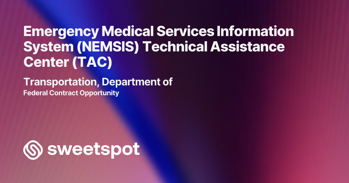 Emergency Medical Services Information System (NEMSIS) Technical ...