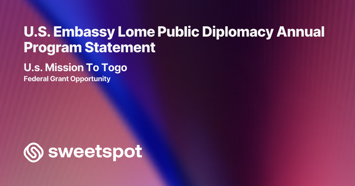 U.S. Embassy Lome Public Diplomacy Annual Program Statement