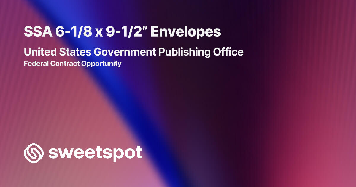 SSA 6-1/8 x 9-1/2” Envelopes