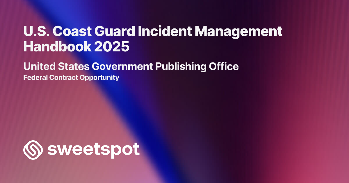 U.S. Coast Guard Incident Management Handbook 2025