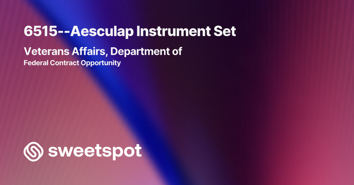 6515--Aesculap Instrument Set