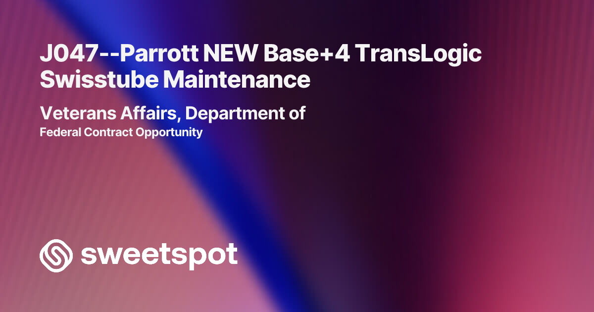 J047--Parrott NEW Base+4 TransLogic Swisstube Maintenance