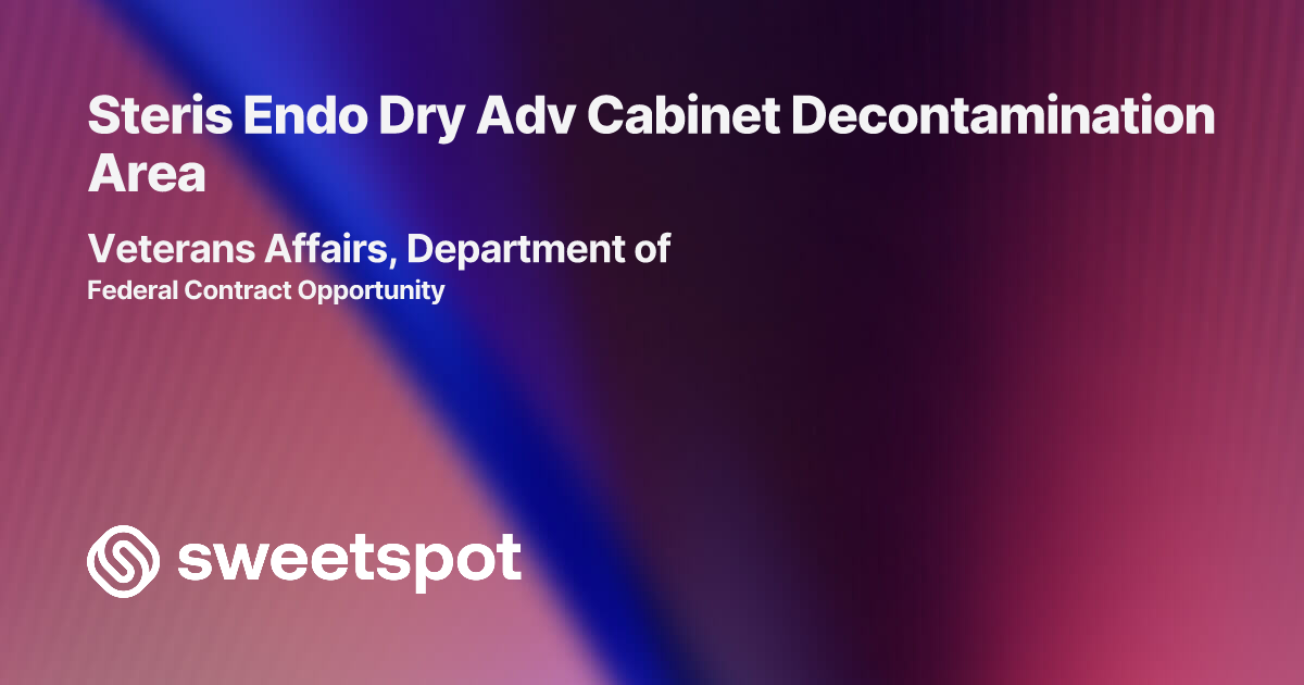 Steris Endo Dry Adv Cabinet Decontamination Area