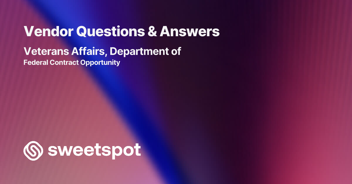 Vendor Questions & Answers