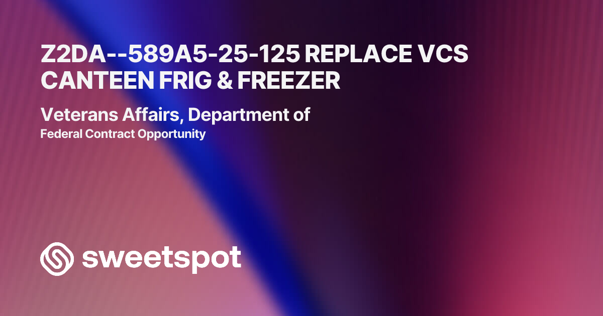 Z2DA--589A5-25-125 REPLACE VCS CANTEEN FRIG & FREEZER